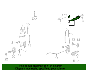 2012-2017 GM Handle, Outside front door 13577717 GM | GMPartsDirect.com