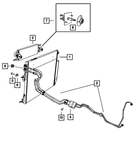 Transmission Oil Cooler, and Lines for 2013 Dodge Charger | DodgeParts.com