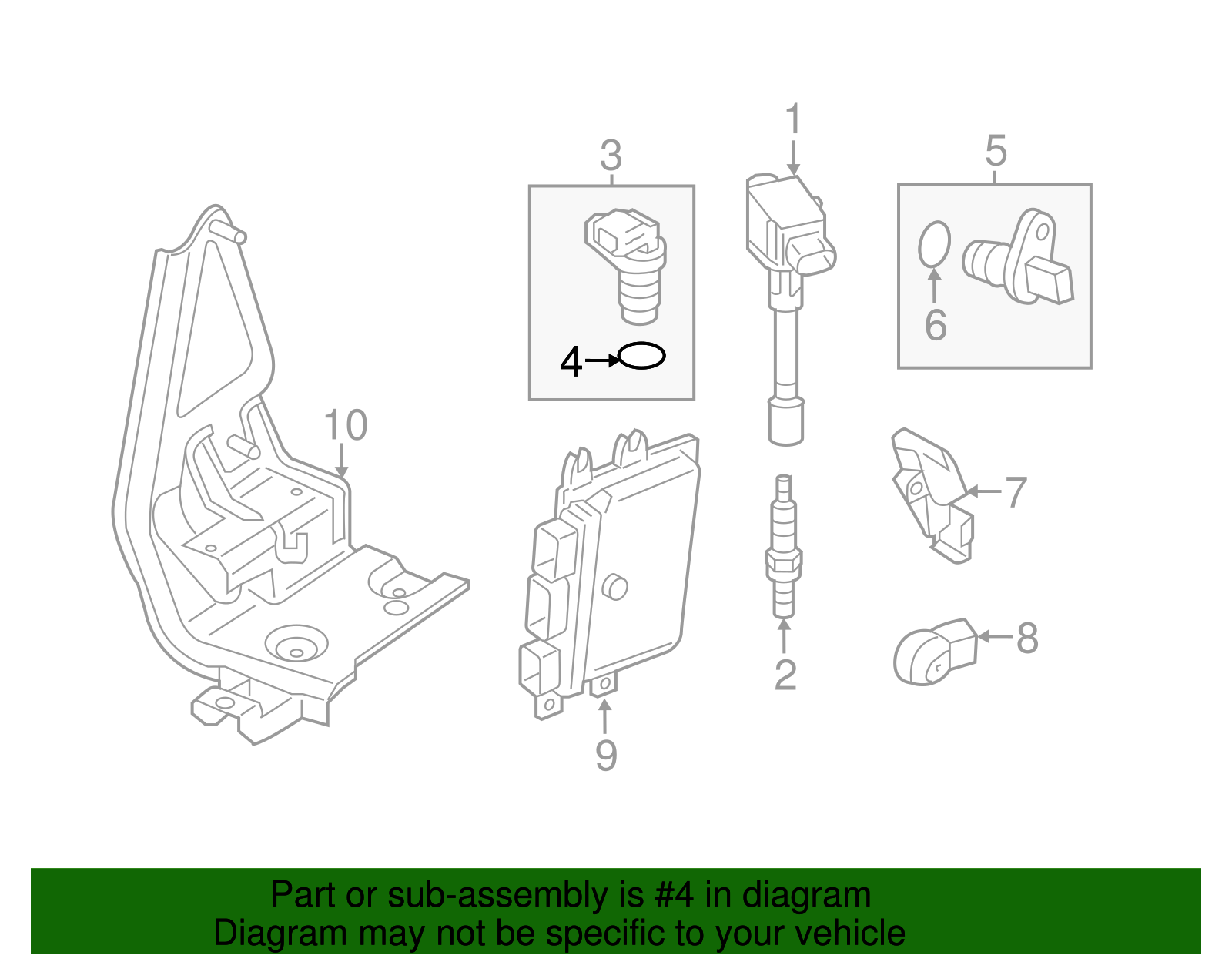 2015-2018 Chevrolet City Express Camshaft Position Sensor O-Ring Seal ...
