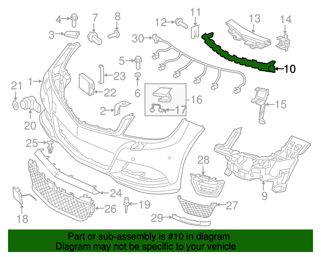 204-885-68-65 - Support Panel 2012-2015 Mercedes-Benz C 63 AMG ...