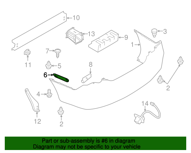 2012-2019 Nissan Versa Side Bracket - Driver's Side (LH) 85221-3BA0A ...