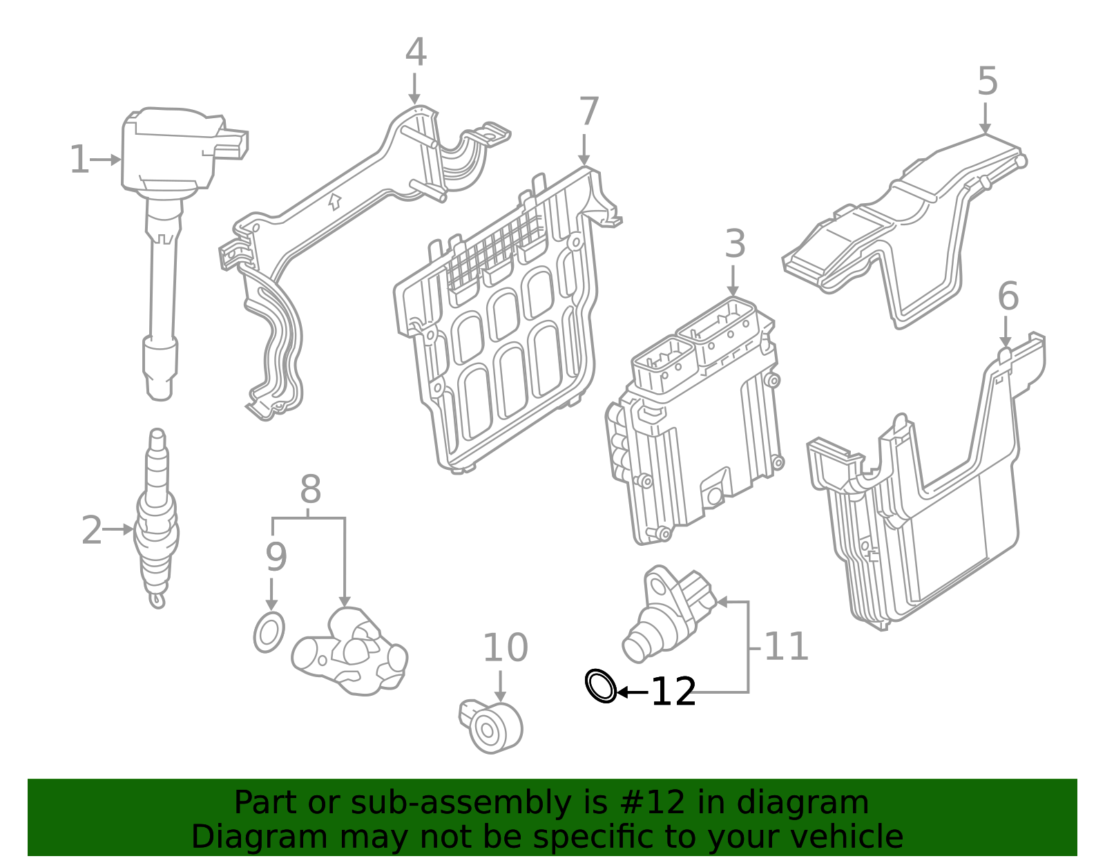 37515-RPY-G01 - Camshaft Sensor O-Ring 2017-2024 Honda Civic | Honda ...