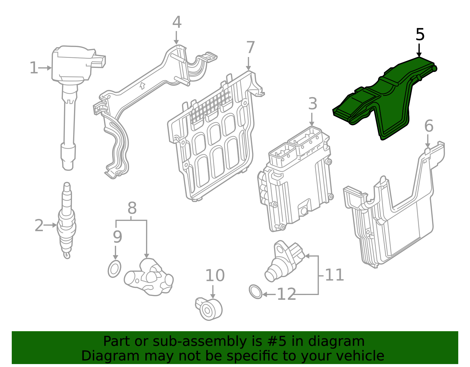 37825-5AZ-E00 - Cover C Powertrain Control Module - 2019 2020 Honda ...
