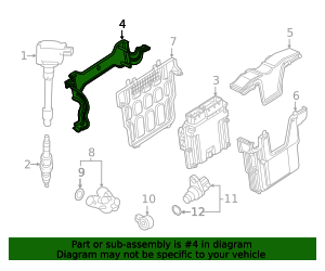 37821-5BF-A01 - Bracket, Powertrain Control Module - 2017-2020 Honda ...