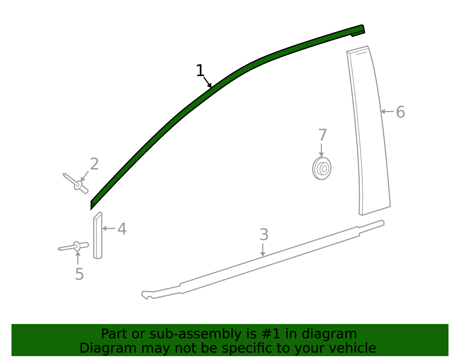 2020-2024 Toyota Corolla Frame Molding 75754-02020 | Toyota Parts Center