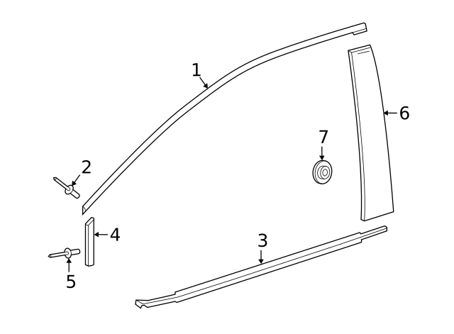 2020-2023 Toyota Corolla Frame Molding 75754-02020 | Toyota Parts Center