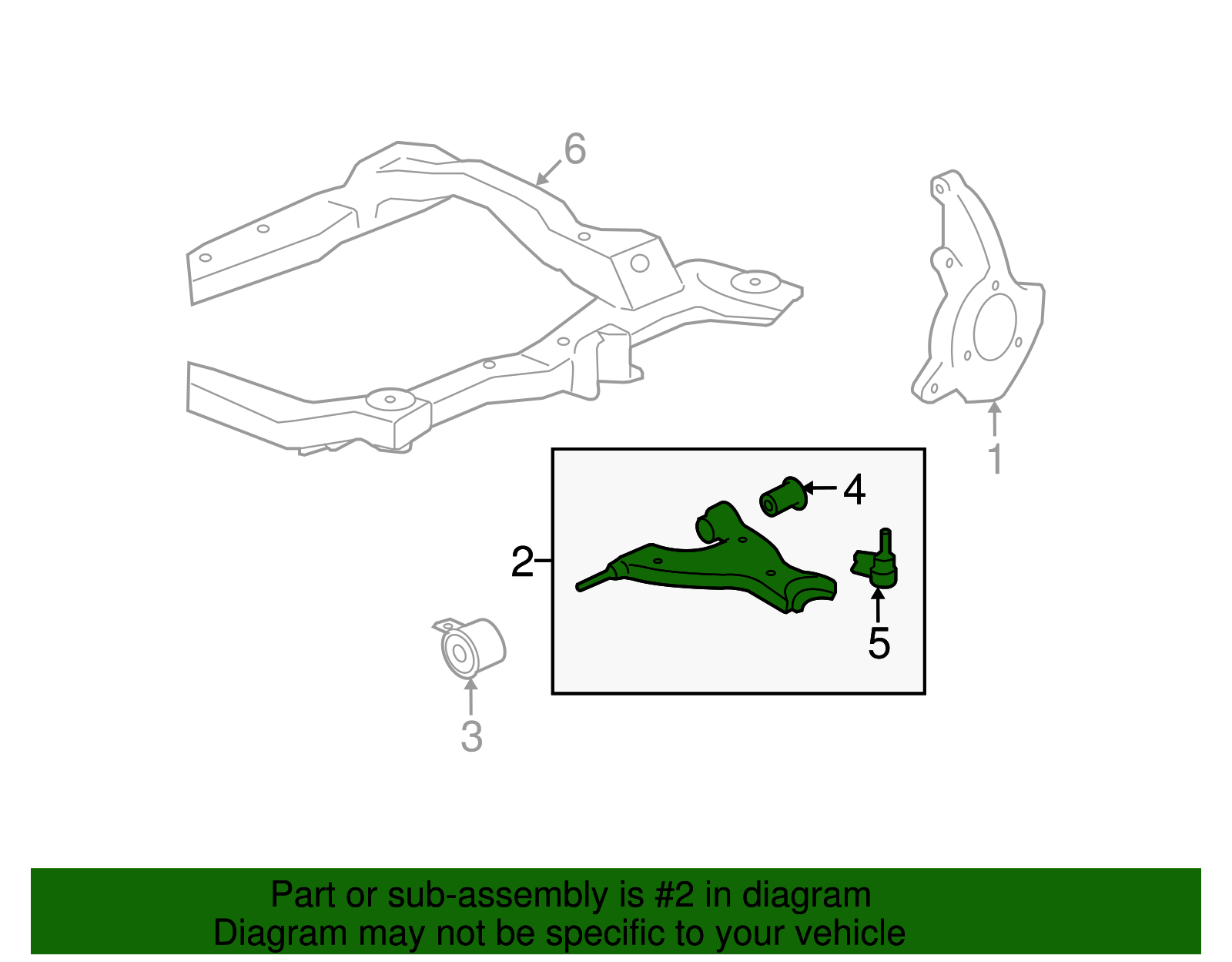 2007-2017 GM Front Driver Side Suspension Lower Control Arm 25995438 GM ...