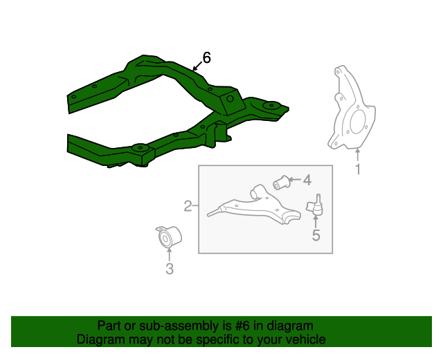 2009-2017 GM Front Engine Cradle with Insulators 23278108 ...