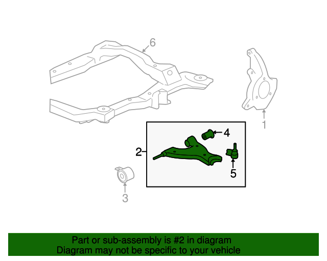 2007-2017 GM Lower Control Arm - Driver's Side (LH) 25995438 ...