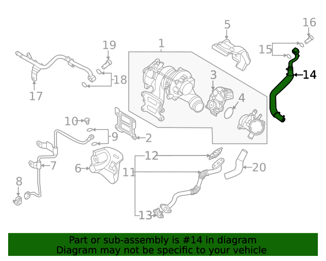 2020-2023 Hyundai Turbocharger Coolant Line 28235-2M800 | OEM Parts Online