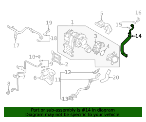 2020-2023 Hyundai Turbocharger Coolant Line 28235-2M800 | OEM Parts Online