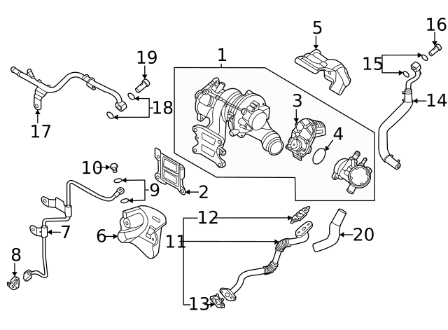 28248-2M800 - Turbocharger Oil Line 2020-2024 Hyundai | AutoNationParts.com