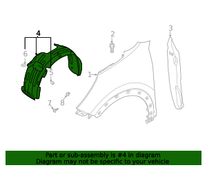 2019-2022 Kia Niro EV Fender Liner 86812-Q4000 | Retail Performance ...