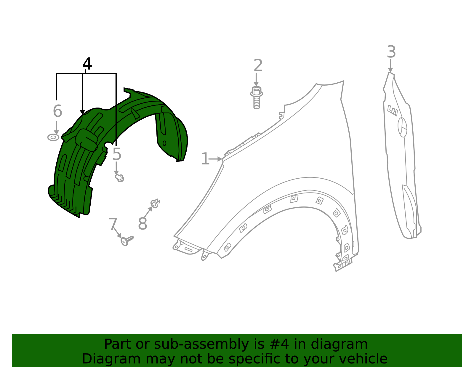 2019-2022 Kia Niro EV Fender Liner 86812-Q4000 | Retail Performance ...