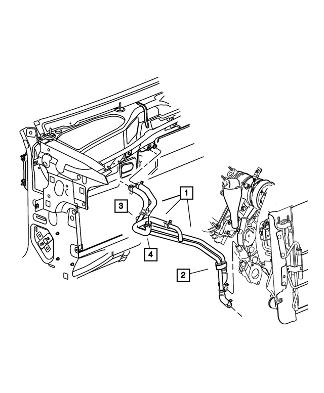 MOPAR HEATER SUPPLY HOSE - 55038331AG - 55038331AG | Mopar Online Parts