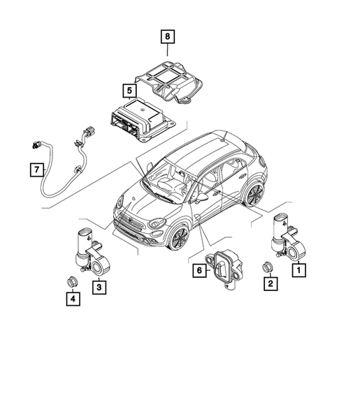 Keys, Modules and Engine Controllers for 2020 Fiat 500X | Mopar Parts ...