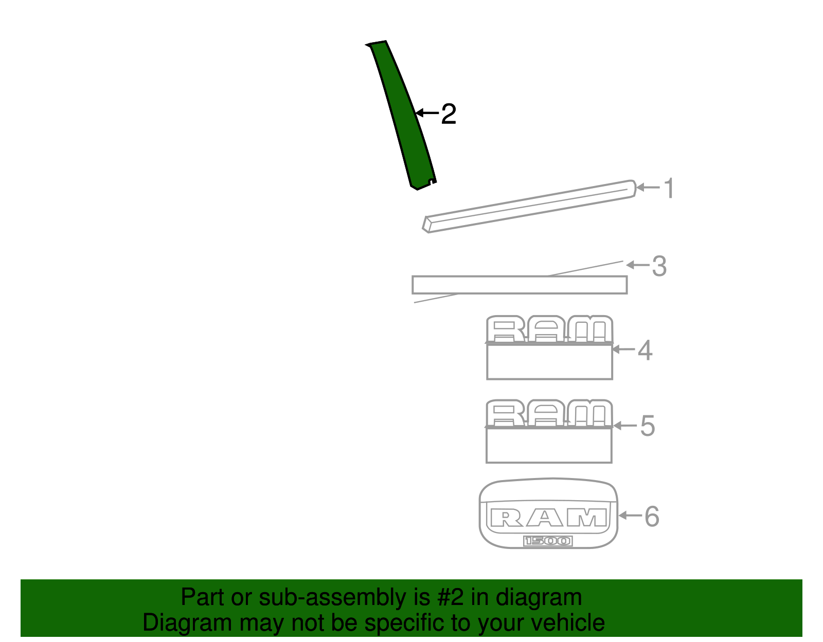 68351204AB - B Pillar Applique Left - 2018-2020 Mopar | Mopar Parts Canada