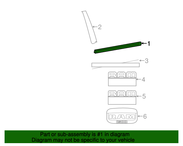 2009-2023 Mopar W/Strip 55112376AI | TascaParts.com