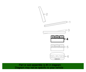 2013-2018 Ram 2500 Nameplate 68140250AC | Mopar Parts Canada