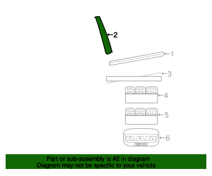 68271447AB - Hood To Radiator Seal | Mopar Parts Canada