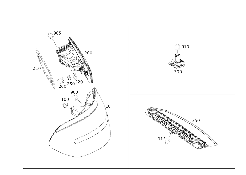 292-906-43-00-64 - Rear Lamp Combination Mercedes-Benz USA Parts