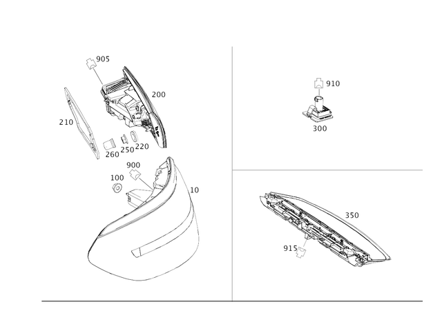 292-906-05-00 - Rear Lamp Combination 2016-2019 Mercedes-Benz ...