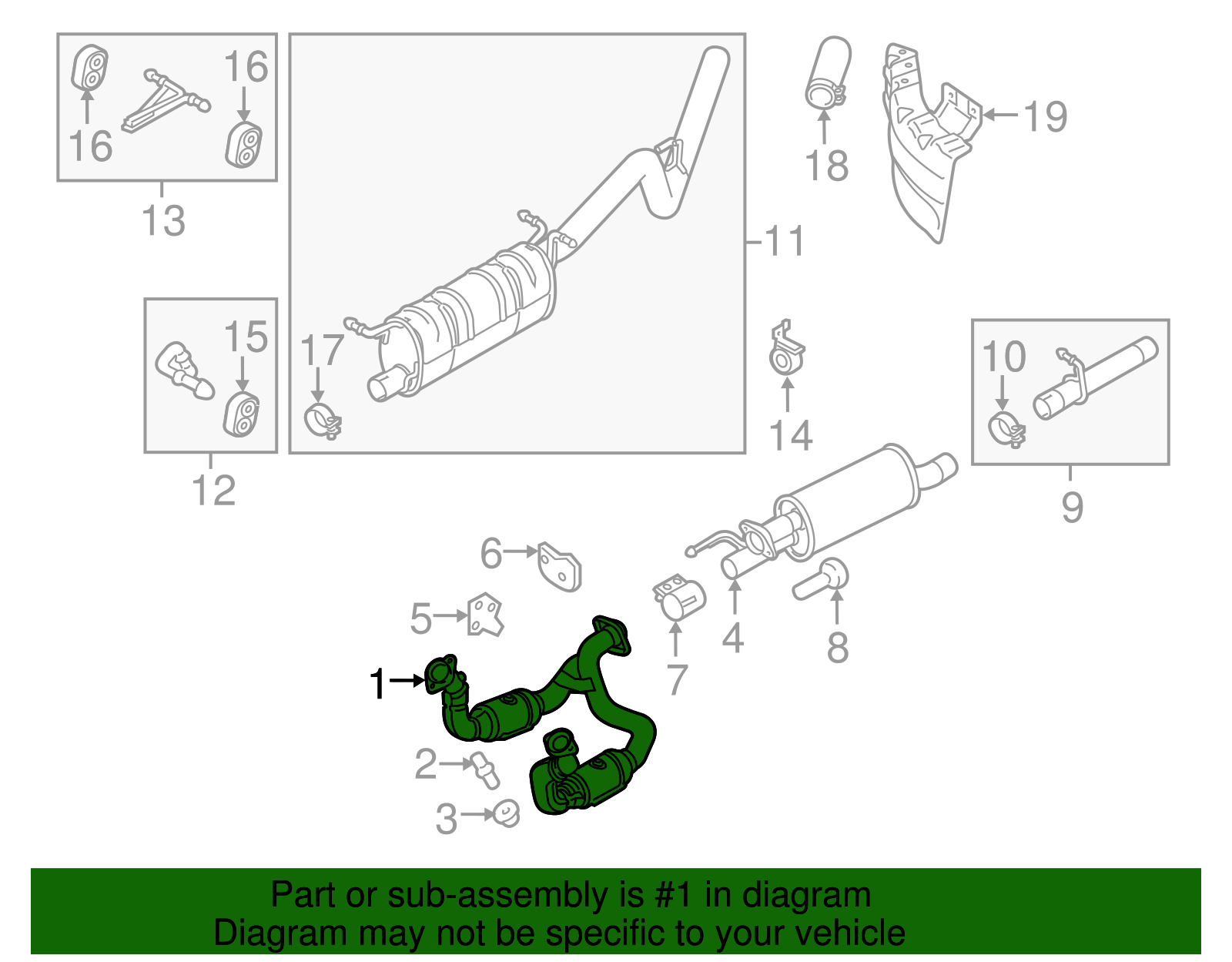 OEM Ford Catalytic Converter For 2019-2020 Ford - Part No. HC3Z-5F250-C ...