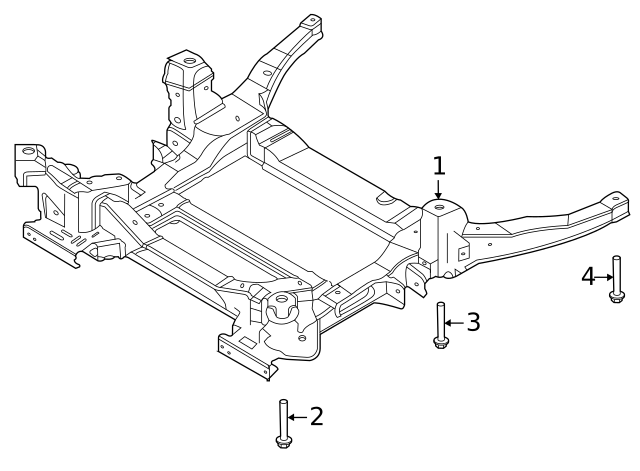 2015-2020 Ford Suspension Cross-Member Mount Bolt -W716979-S439 ...