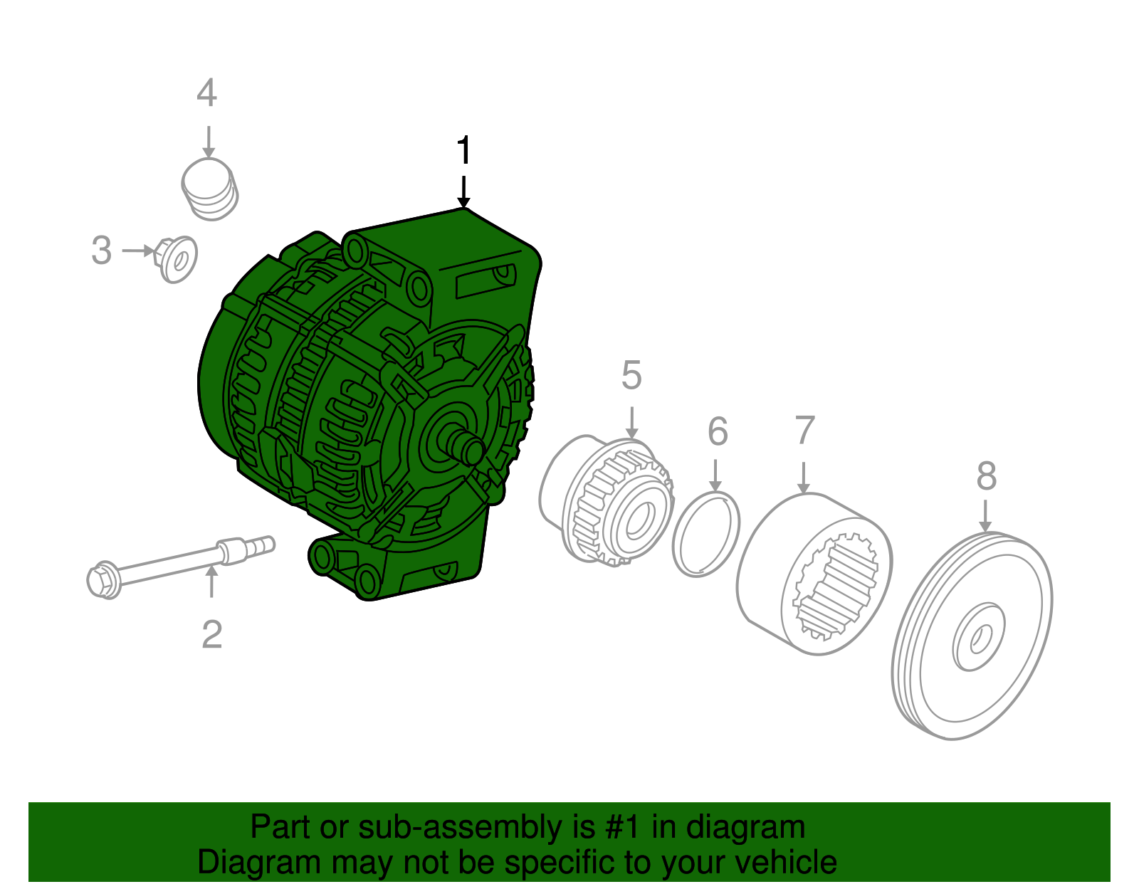2008-2012 Land Rover LR2 Reman Alternator | Land Rover Parts Now