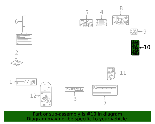 2019-2023 GM Trailer Hitch Warning Label 84227011 GM | GMPartsDirect.com