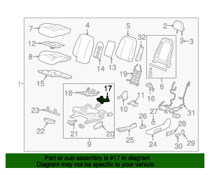 2017-2022 GM Front Seat Cushion Ventilation Blower 84745397 ...