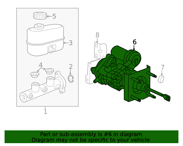 68433355AA - Brake Master Cylinder - 2019 2020 Ram 3500 | Mopar Parts ...