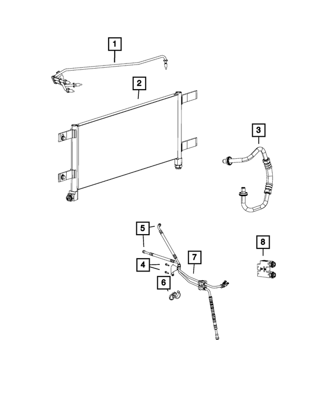 2014-2018 Ram 3500 Oil Cooler Pressure And Return Hose And Tube ...