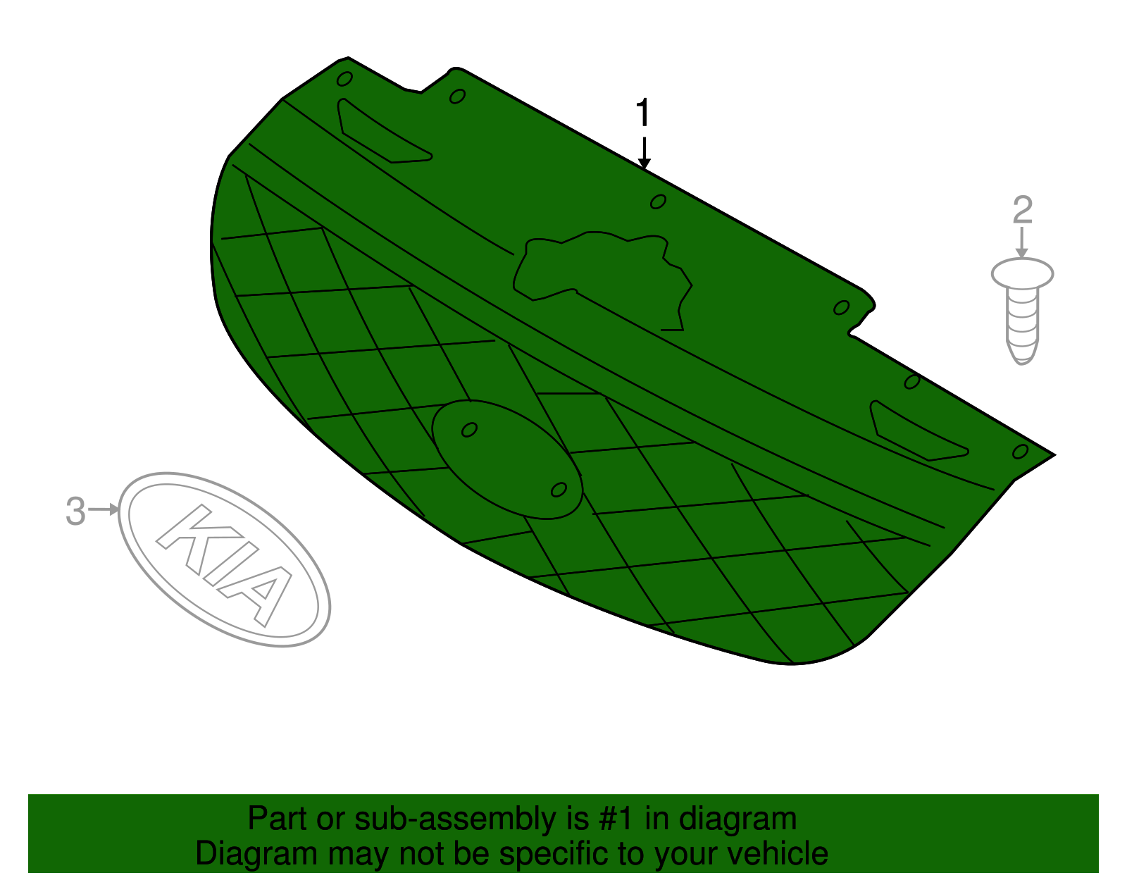 86361-1G010 - Grille 2006-2009 Kia | Kia.Parts Store