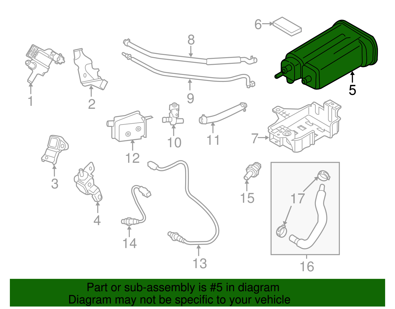 31410-B2500 - Vapor Canister 2014-2019 Kia Soul | Kia.Parts Store