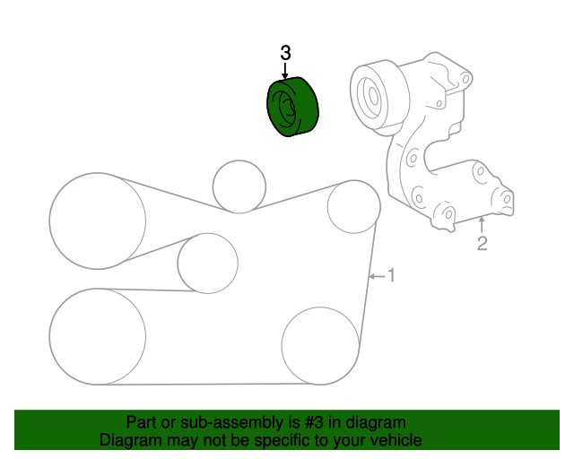 16604-31030 - Accessory Drive Belt Idler Pulley 2013-2023 Lexus ...