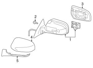 2010-2011 Subaru 2012 Subaru Impreza UPPER RH Passenger Side Mirror ...