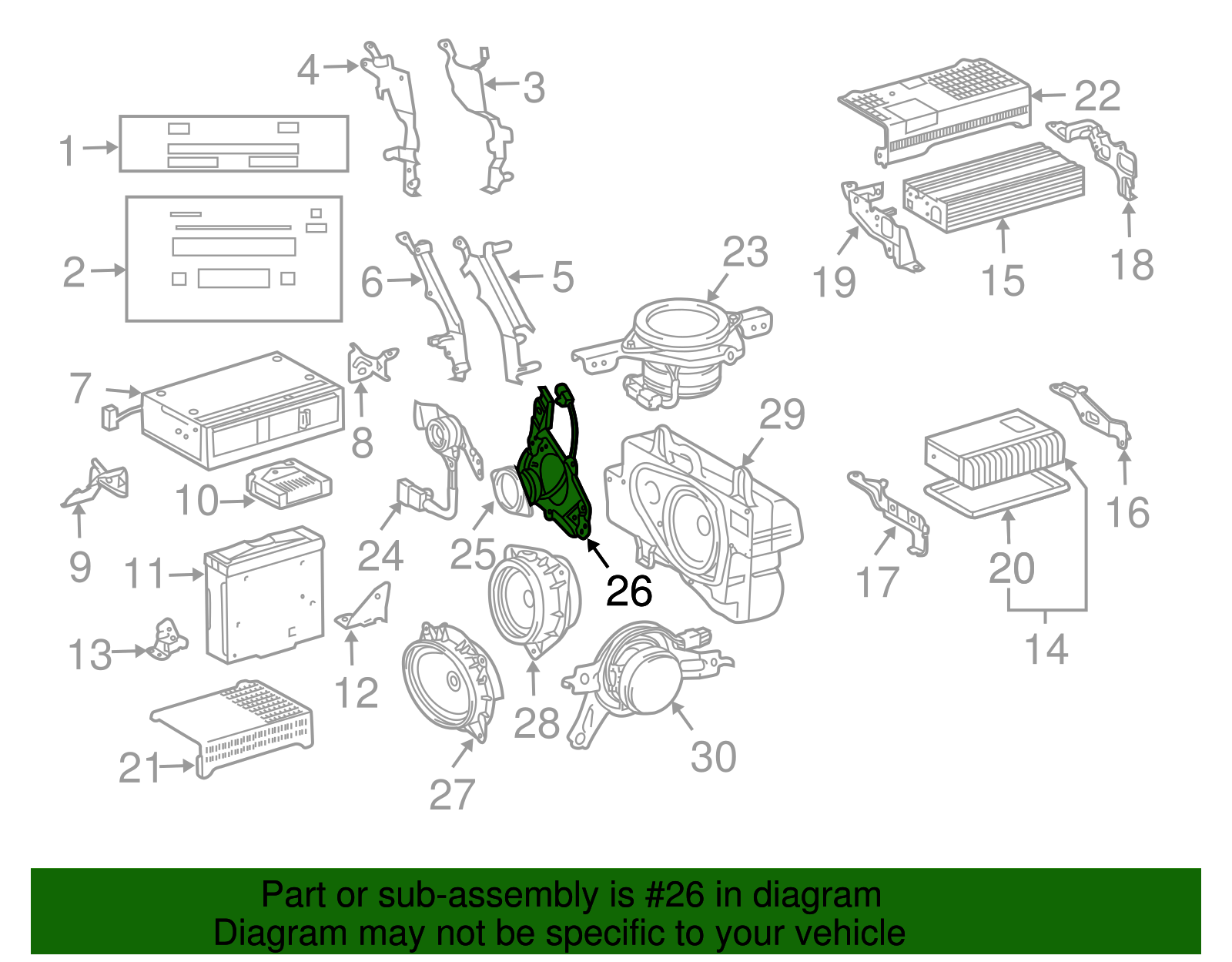 86161-60020 - High-Quality Radio Speaker Bracket for 2003-2009 Lexus ...