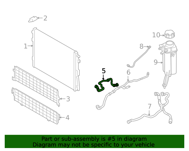 Genuine BMW 17-12-8-096-446 | Upper Hose | FREE Shipping on Most Orders ...