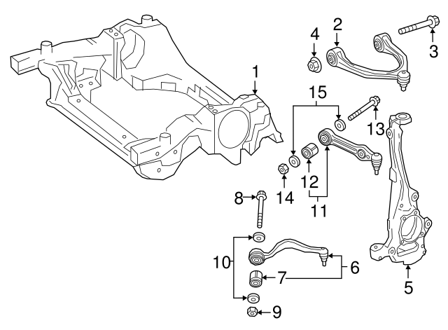 2016-2022 Mercedes-Benz Lower Control Arm 205-330-18-05 | MB OEM Parts