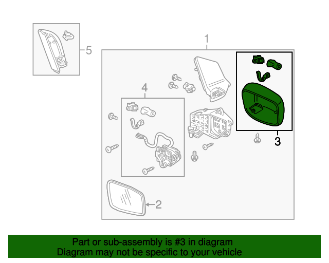 76255-SHJ-X51ZF - Housing Set, L *NH679M* (Slate Green Metallic) - 2008 ...