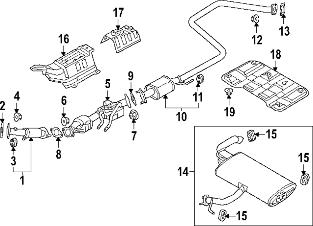 28650-AT100 - Muffler & Pipe 2023-2024 Kia Niro | Kia.Parts Store