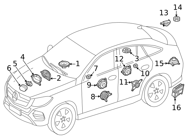 167-820-28-01 - Speaker 2020-2023 Mercedes-Benz | AutoNationParts.com