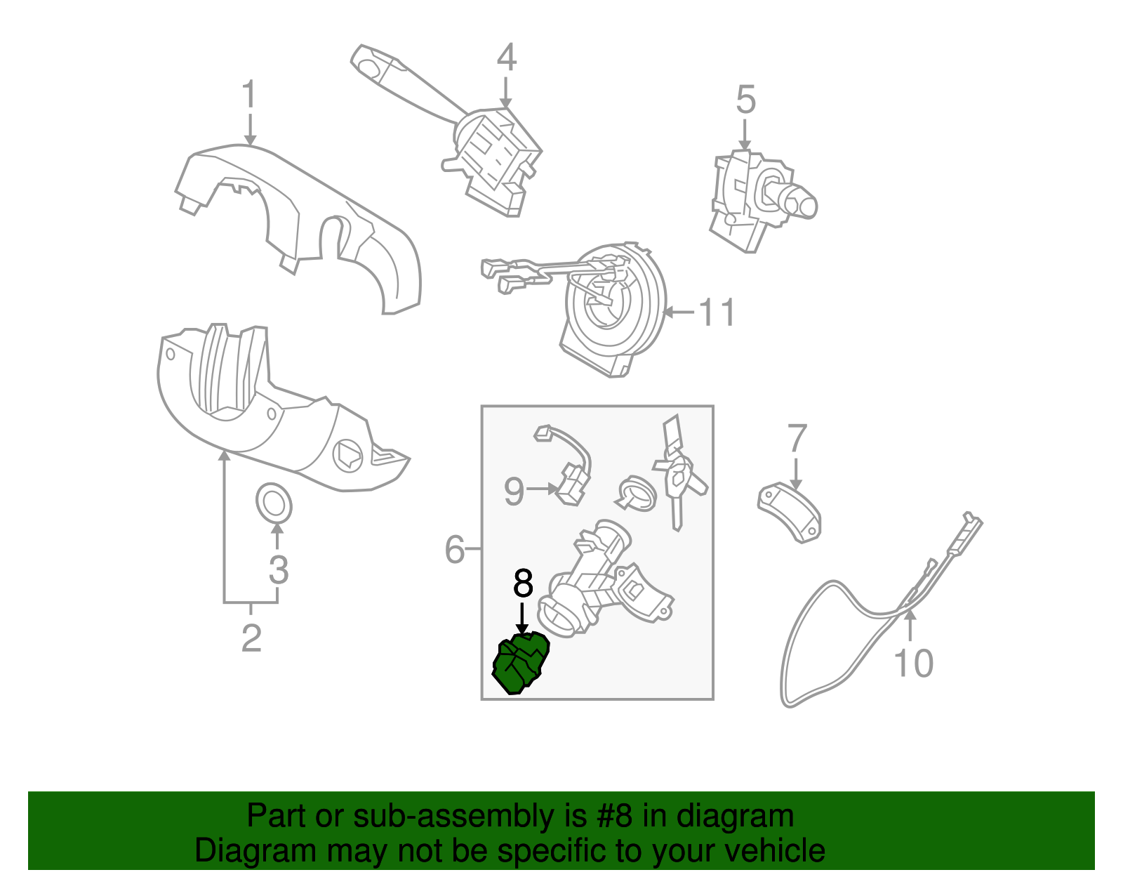 2006-2014 Kia Ignition Switch 93110-3K000 | Retail Performance Auto Parts