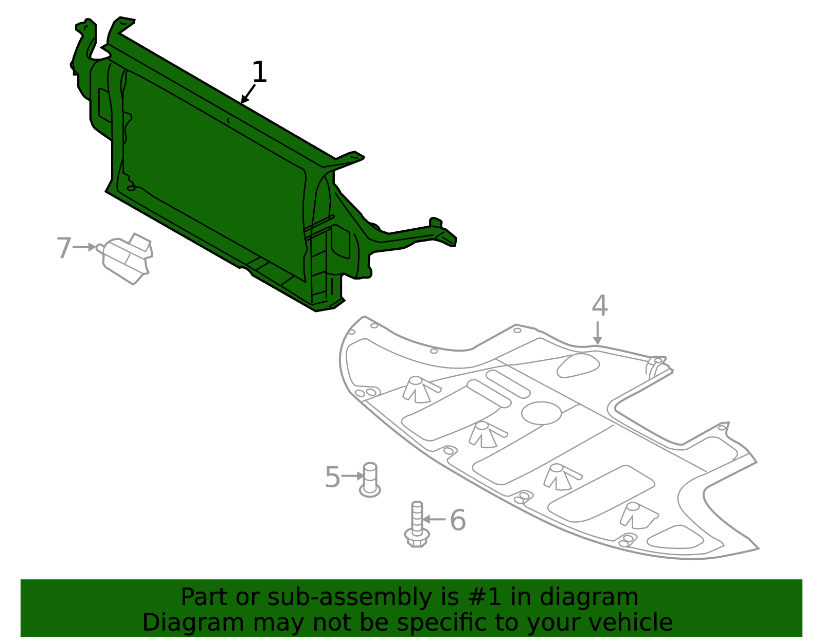 2019-2024 Kia Forte Radiator Support 64101-M7000 | OEM Parts Online