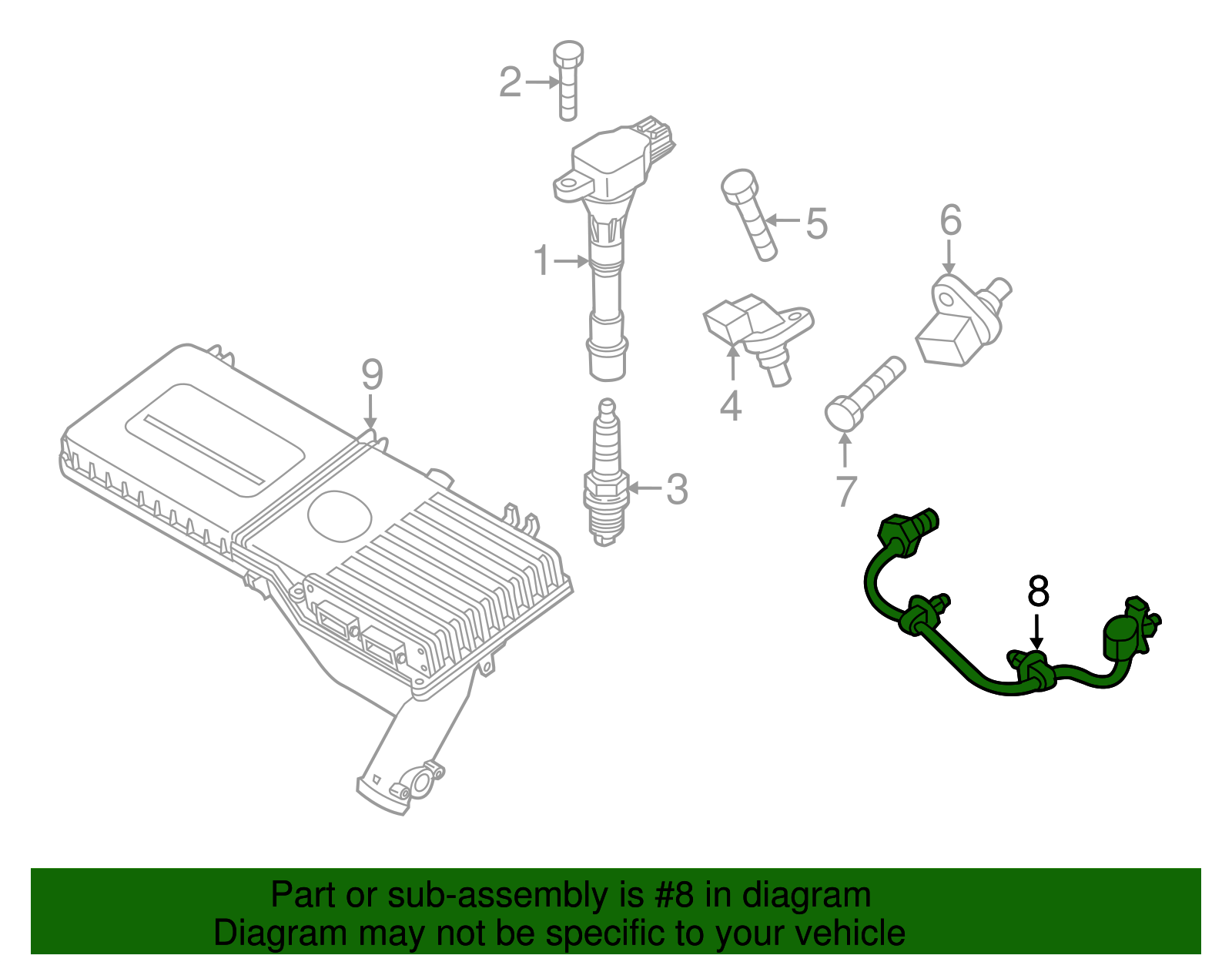 2011-2014 Mazda 2 Knock Sensor ZJ0118921 | Retail Performance Auto Parts