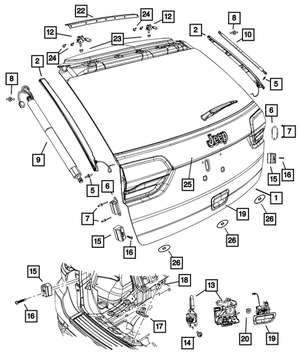 2011-2021 Jeep OEM NEW Mopar 2011-2019 Jeep Grand Cherokee Lift-Gate ...