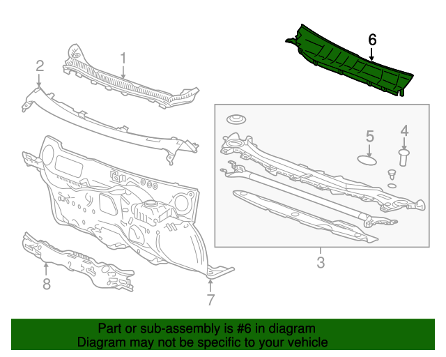2016-2019 Chevrolet Cruze Air Inlet Deflector Water Deflector 39019107 ...