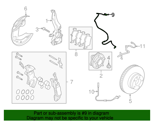 Genuine OEM Disc Brake Pad Wear Sensor Part# SEM500026 Fits 2006-2007 ...