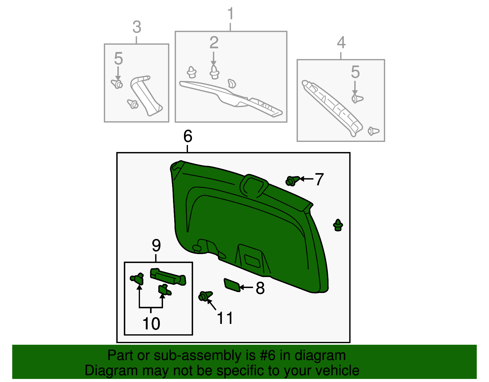 84431-SXS-A00ZC - Lower Trim Panel 2007-2011 Honda CR-V | Honda Parts ...